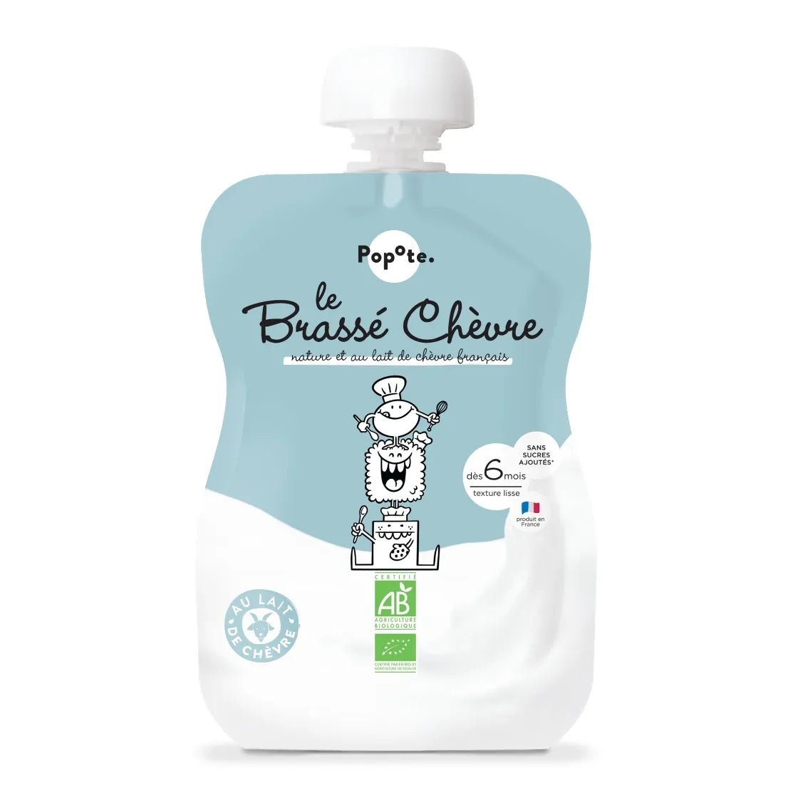 Brassé Nature au lait de chèvre pour Bébé 100% BIO – Popote Bébé