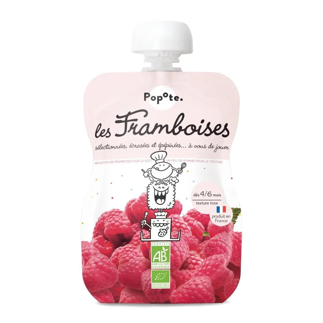 Compote Bio Framboises 120g Bébé 4-6 mois | Popote Bébé | Fabriquée en ...